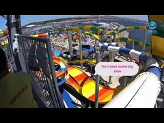 Piscina scivolo in fibra di vetro divertimento a alta velocità famiglia per parco acquatico giochi d'acqua