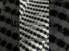82% Nylon riciclato 5% Lurex 13% Spandex Tessili texturati alternativi con elevata resistenza al cloro