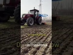 agr machinery power driven farm harrow 4m working width for land tillage