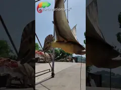 outdoor exhibition life size animatronic dinosaurs pterosaur waterproofing