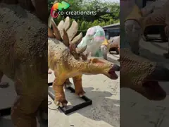 life size stegosaurus animatronic realistic looking dinosaurs for theme park decoration