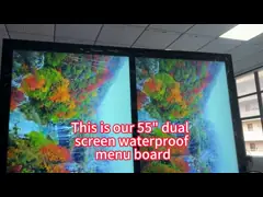 55 inch digitale stand-by buitenborden kiosk dubbel scherm Windows Linux systeem