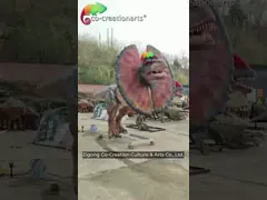 dilophosaurus animatronic factory life size amusement park animatonic dinosaur dilophosaurus