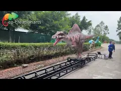 animatronic spinosaurus simulated dinosaurs with 15m track for theme park attraction