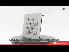 metal keys industrial numeric keypad 12 full travel button for ticket machines