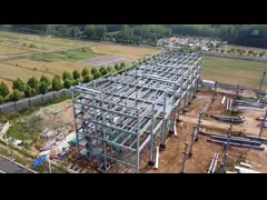 Immagazzino di strutture in acciaio prefabbricato con tetto multi-spano di larga lunghezza