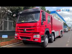 howo 430hp 24000liter foam water tanker fire truck for industrial fires / airport rescue