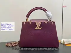 stylish and spacious crossbody bag pink purple cowhide business purse for women