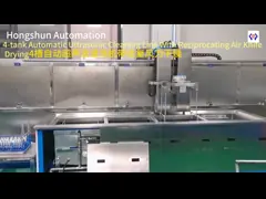 4 tank automatic feeding ultrasonic cleaning line automatic ultrasonic cleaner