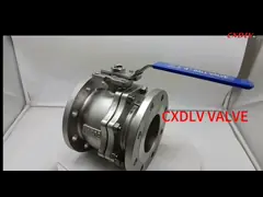 Valvola a sfera in acciaio inossidabile A351Gr.CF8 flangiata ad entrambe le estremità con leva