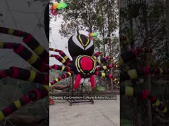 botanical garden giant animatronic spider with web life size alive sound