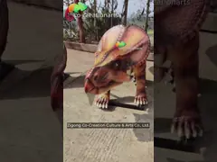 resin protoceratops large fiberglass animal statues dinosaur smooth surface