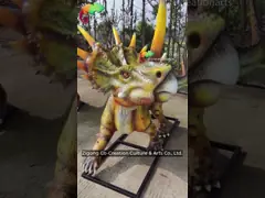 110vac fiberglass animatronic life size dinosaur statues styracosaurus model