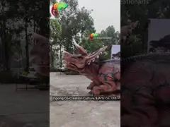 animatronic triceratops model for theme park decoration