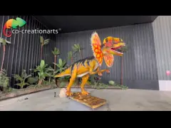 simulation dinosaur water spray animatronic dilophosaurus for jurassic them park decoration
