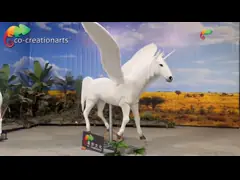 animatronic animals simulation unicorn with wings for theme park decoration