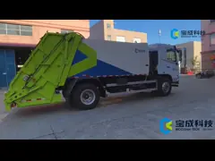 automatic garbage compactor truck carrier rear loaders safety operation