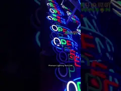 waterproof led neon flex light magic color shop bar open sign
