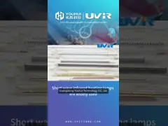 uvir infrared halogen quartz lamp, long infrared heaterlamp for heating
