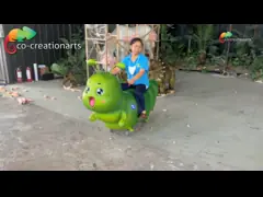 amusement park caterpillar scooter playground equipment realistic cartoon ride