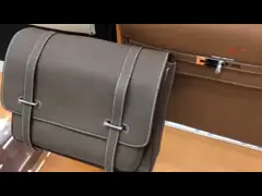 hermès cowhide messenger bag 34cm black grey brown with single shoulder