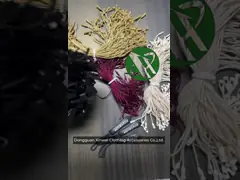 ODM 7 pulgadas Rectángulo Negro etiqueta de plástico Fijaciones de cuerda Flexible