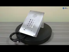 flush mounted steel telephone with fully keypad for elevator , clean room