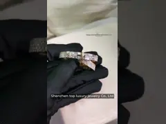 end custom solid 18k gold jewelry ring real diamond jewelry high brand