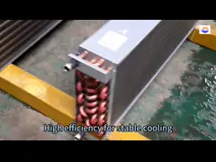 Copper Vertical Finned Condenser for HVAC 20mm Tube