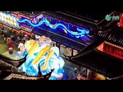 high end handcrafted dragon sculpture festive lantern for outdoor