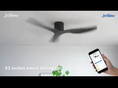 Sleek Black 52-Inch Modern 3-Blade Ceiling Fan with DC Motor
