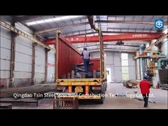 Fabbricazione di strutture in acciaio industriale moderno per officine in acciaio per uso magazzino