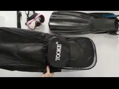 black mesh compact diving fins bag customized for snorkel flipper gear kit