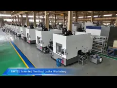 Carga y descarga automática de torno vertical CNC invertido IVT45, línea de producción automatizada