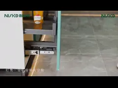 180° rotating aluminum pull out pantry unit grey for kitchen