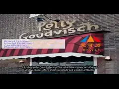 sunshade retractable french awning circular arc shaped window canopy awning