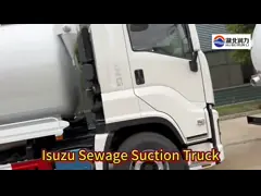 isuzu 4x2 driver 10000l sewage suction truck with vacuum pump for sucking waste water vacuum sewer