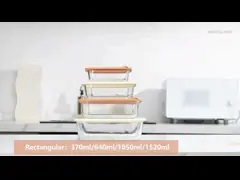 Contenitori in vetro con coperchio in vetro ventilato in silicone