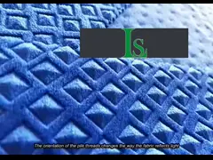 200gsm embossed velvet fabric / sofa polyester velvet upholstery fabric prussian blue