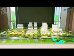 Modello architettonico in scala personalizzato per l'esposizione di pianificazione urbana con luci LED e tecnologia 3D