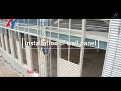 q235 q235b q345 prefab industrial steel building construction with metal wall cladding