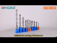 잉바 두 플루트 나선 공 머리 프레싱 커터 목조 작업 비트 탄화탄소 둥근 코 공 코 끝 밀링 나무 조각