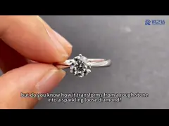 10-15ct 큰 크기의 흰색 HPHT 험한 실험실 자란 다이아몬드 썰기