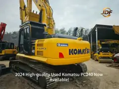second hand komatsu pc240 excavator with 141.2kw power and 24800 - 25400kg working weight