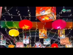 traditional chinese festival nezha lantern for outdoor light exhibition