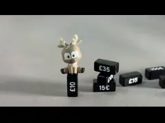 plastic jewelry price tag cube mahjong style display block