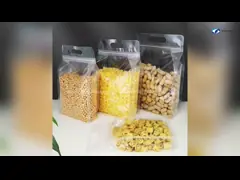 clear ziplock flexible packaging custom logo square  shape