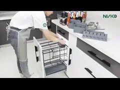 Scaffaletto a scatola estraibile multifunzione per posate, condimenti, cucina, bottiglie