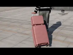 pp material lightweight suitcase with large capacity and aviation aluminum pull rod for travel
