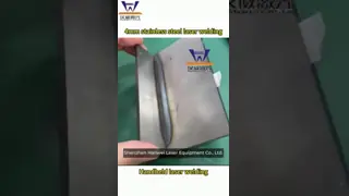 double wire feeding handheld single motor laser welding machine welding 4mm stainless steel